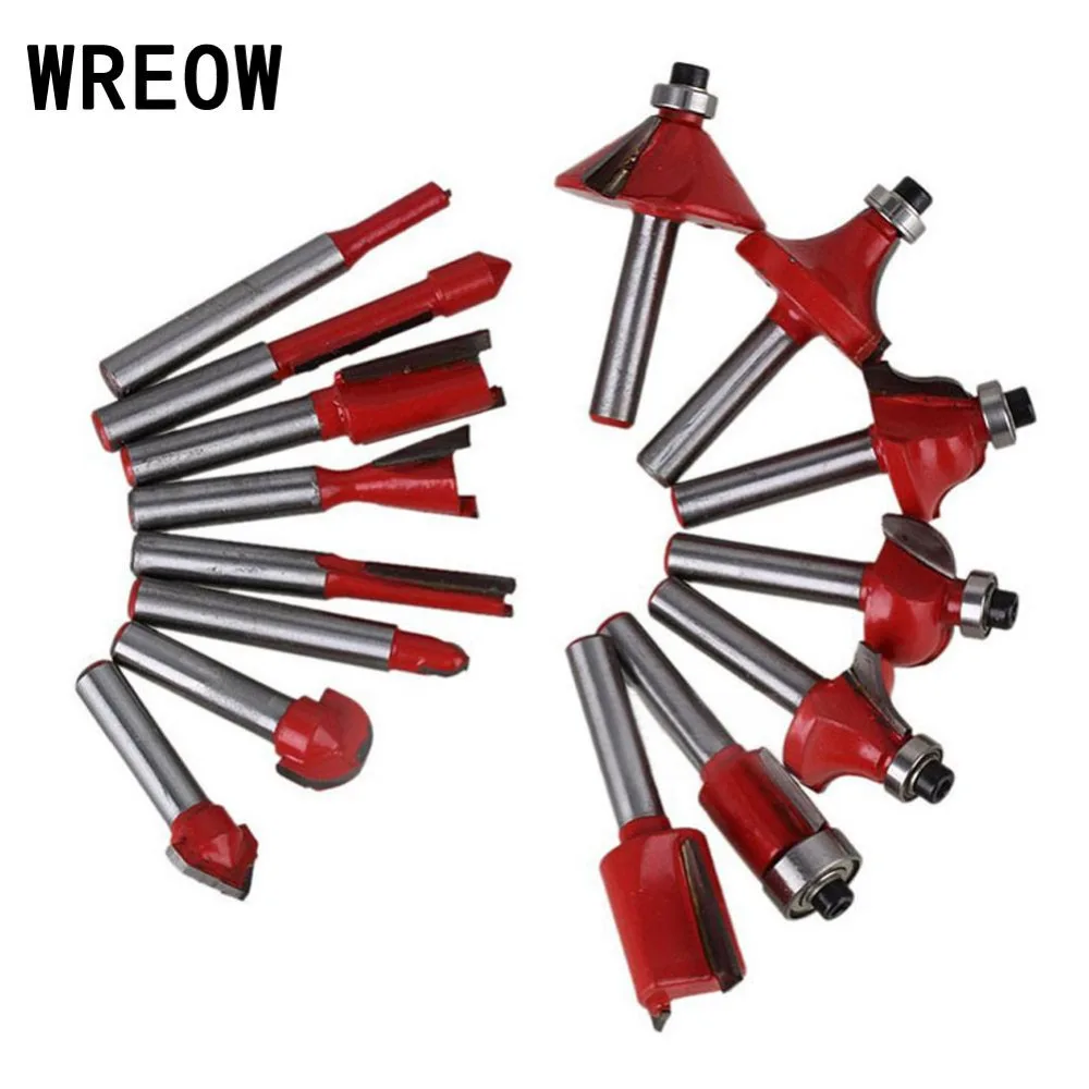 15pc Router Bit Cutter Tool Rotary Burr File Set Milling Drill Cutter ...