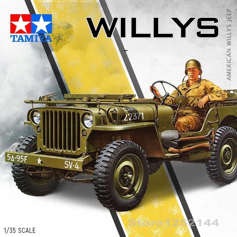 Coche de montaje a escala 1:35, modelo de Jeep Willys americano de la ...