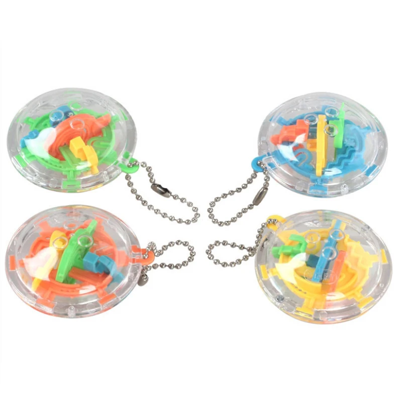 Mini 36 Levels Intellect Maze Game Ball Key Ring Maze Game Puzzle Toy ...