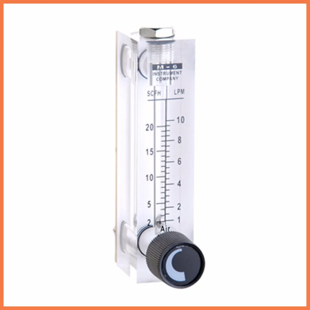LZT 6T 1 10 LPM Platz Panel Typ Gas Durchflussmesser Air Flow Meter rotameter LZT6T Werkzeuge ...