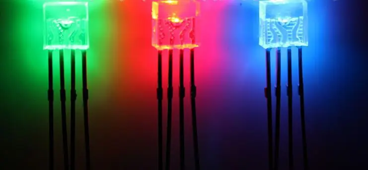 200PCS / LOT 255 2X5X5mm square transparent, full color RGB, were ...