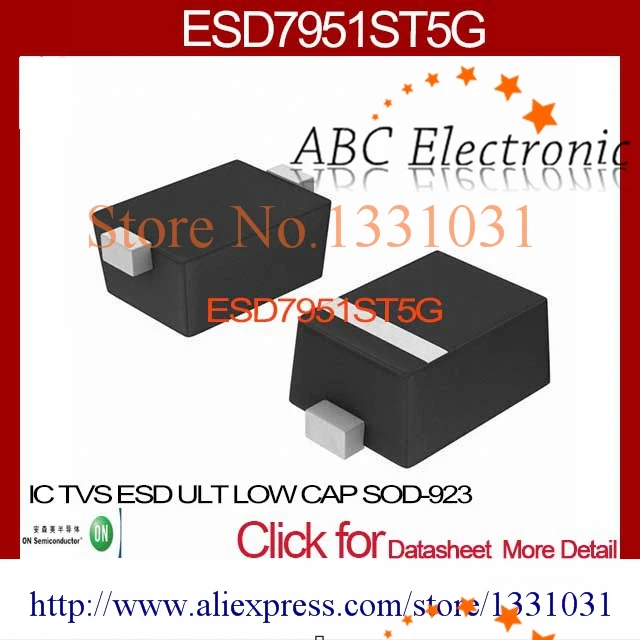 ESD7951ST5G-IC-TVS-ESD-ULT-LOW-CAP-SOD-923-ESD7951ST5G-7951-ESD7951 ...