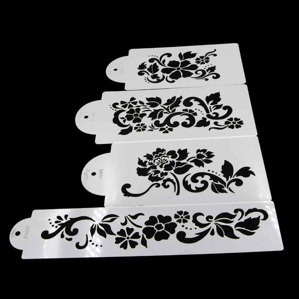 NPC Fondant Cake Decorating Stencil Royal Icing Template For 4 Layers