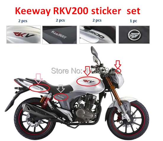 Keeway RKV200 conjunto de pegatinas para Keeway RKV 200, stels flame200 ...