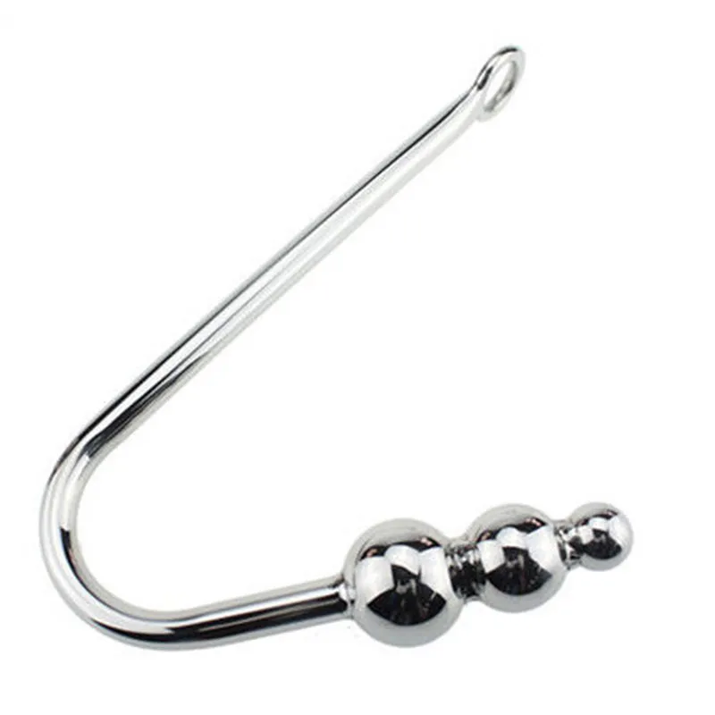 Huge Stainless Steel Anal Hook W 3 Balls Butt Anal Plug Sex Toys For Couples Sex Products For