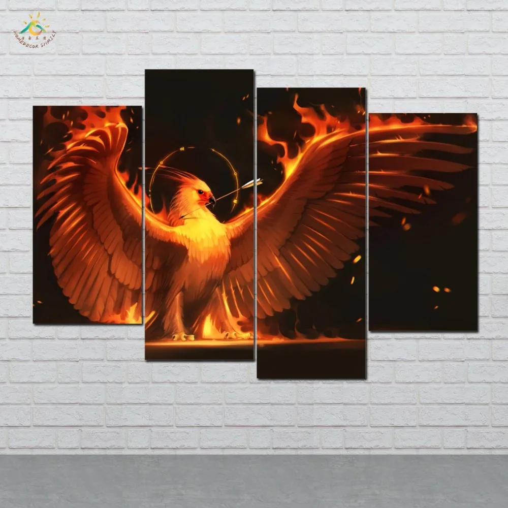 Islamic Art Phoenix Arabic Calligraphy Painting ORIGINAL art on Canvas ...