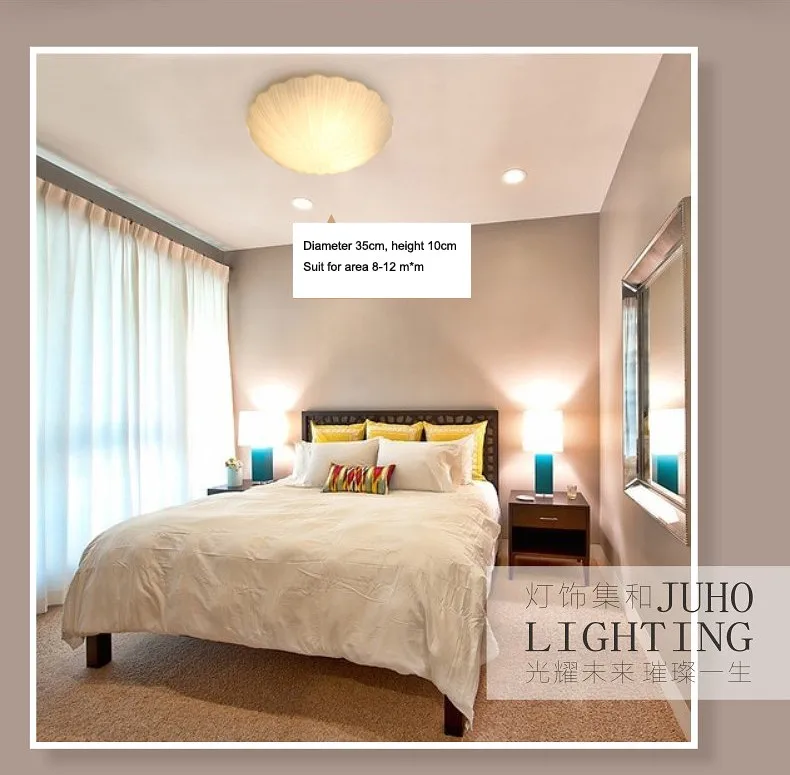 Modern brief Personalized white shell design ceiling light Home decora ...