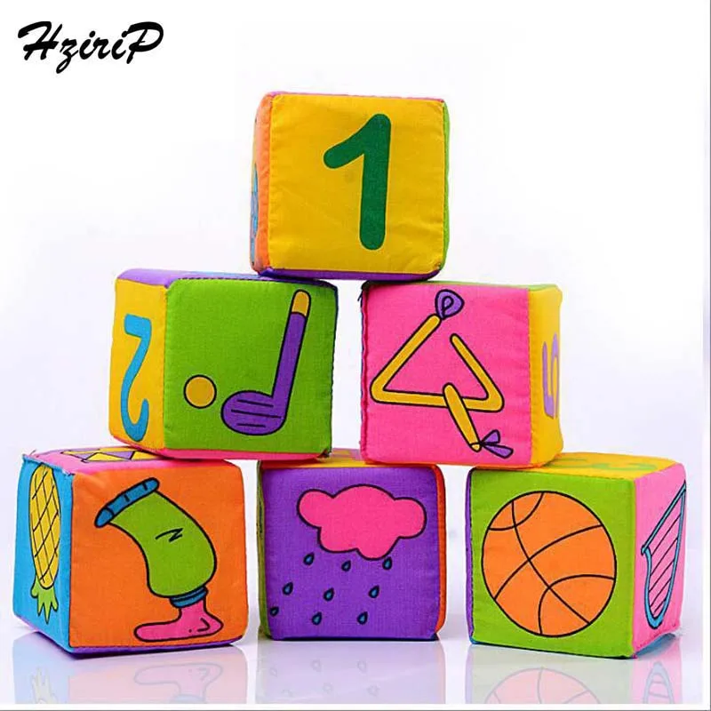 HziriP 7CM New Baby Cloth Block Toy High Quality Plush Square Building ...