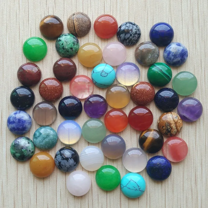 2020 Fashion Good Quality Mixed Round Cab Cabochon Natural Stone Beads ...