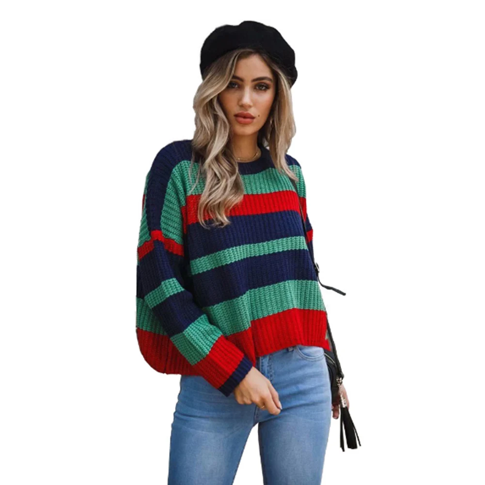 2018 Autumn Winter Sweater Women Sweaters And Pullovers Striped ...