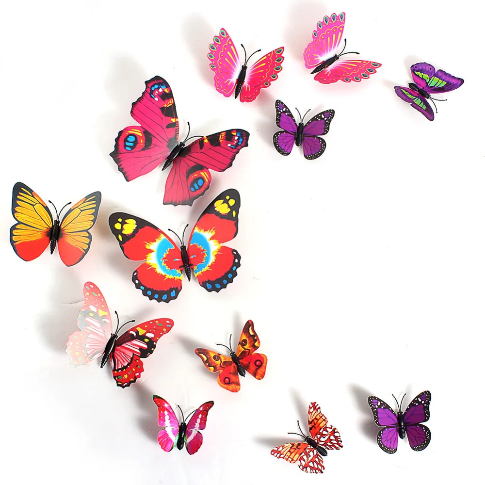 3D Butterfly Sticker Art Creative Butterflie Design Decal Wall Stickers ...