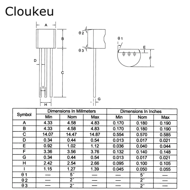 BC547 Transistor Pinout, Specs, Equivalents Datasheet, 59% OFF