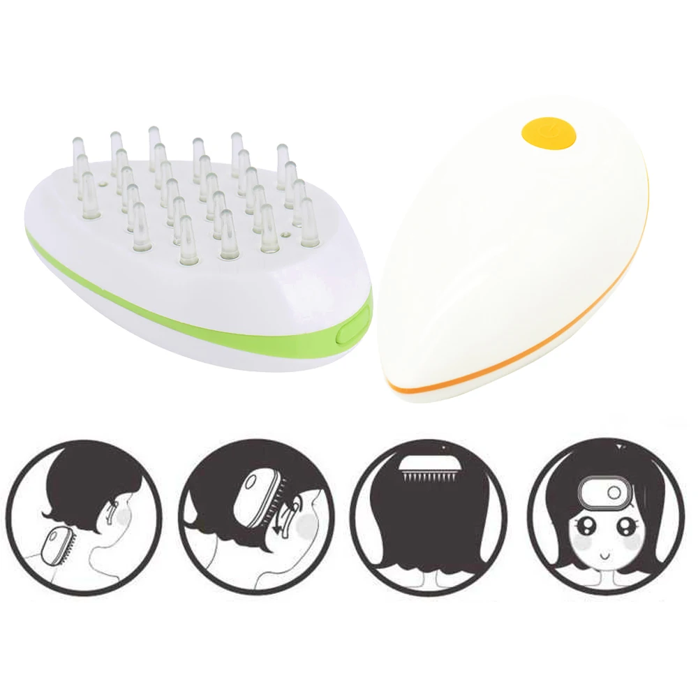 Handheld Electric Scalp Mini Head Massager Vibrating Hair Comb Brush ...