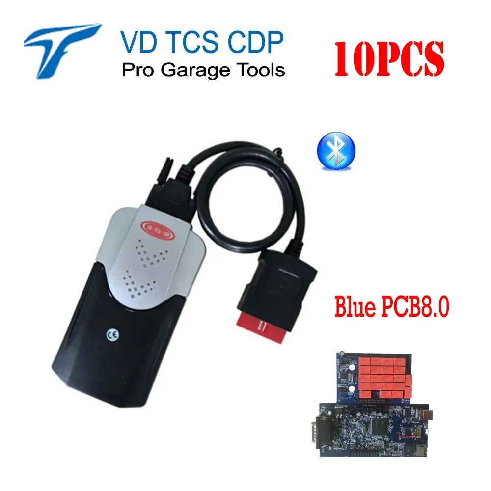 10pcs VD tcs CDP pro plus blue pcb8.0 with bluetooth 2016.00/2015.3 ...