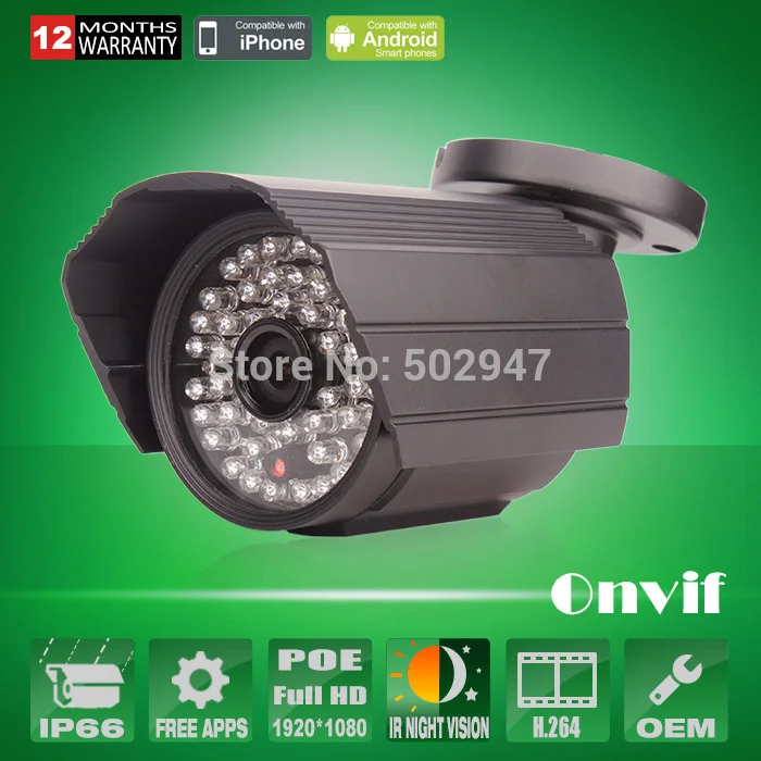 Onvif H.264 1080P 2.0 Megapixel HD POE IP Network Camera Security CCTV ...