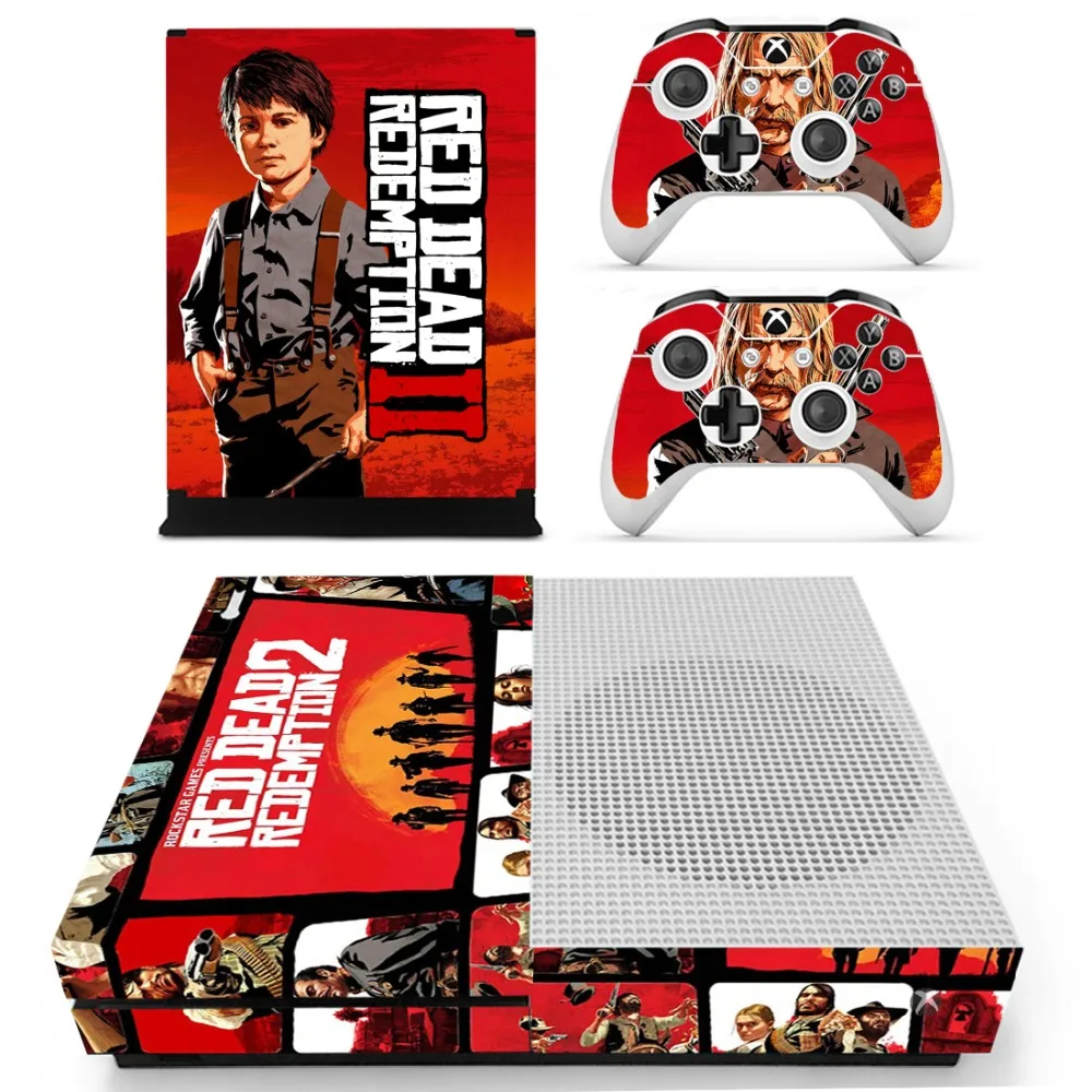 Red Dead Redemption 2 Skin Sticker for Xbox One S Console and ...