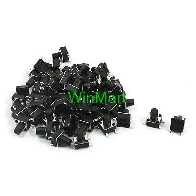 100Pcs Momentary Tact Tactile Push Button Switch 6x6x8mm 4 pin SMD ...