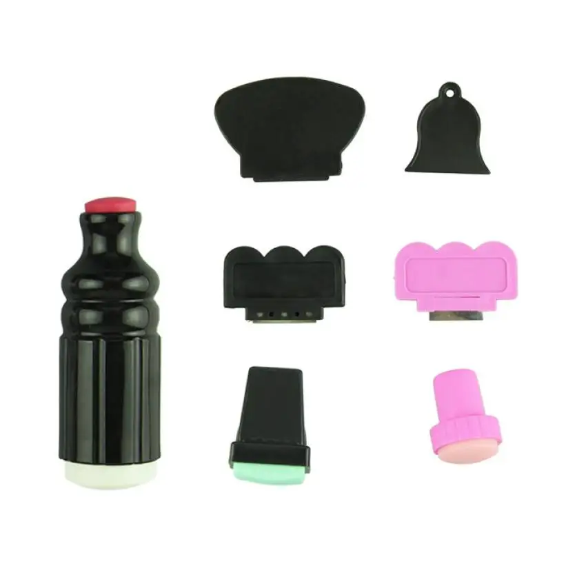 2017 DIY New Silicone Dual Ended Nail Stamp Scraper Stamper Transfer ...