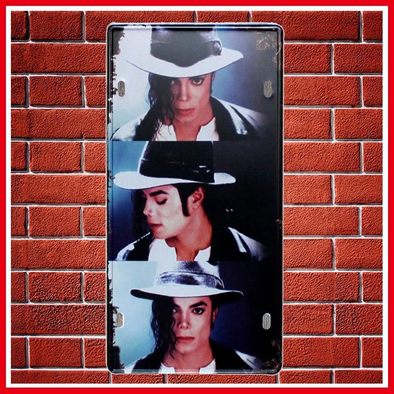 New Michael Jackson Car Metal License Plate Vintage Home Decor Tin Sign ...