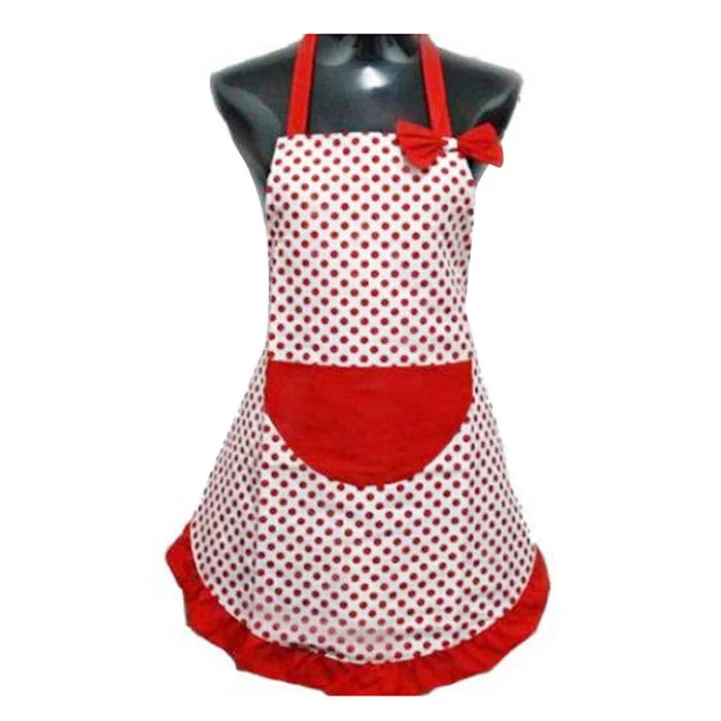 Delicate New Cute Bowknot Kitchen Restaurant Cooking Aprons With Pocket