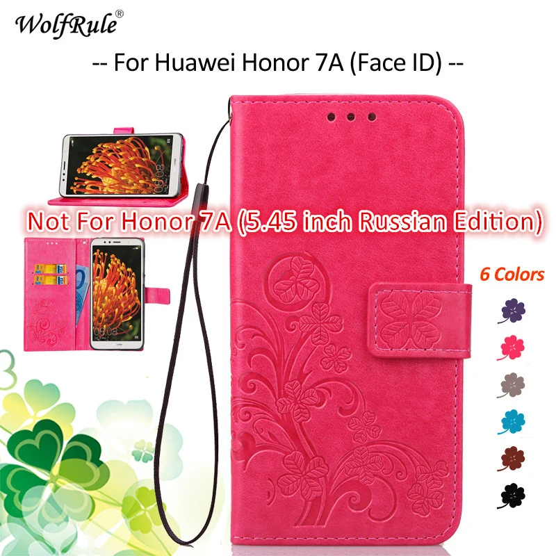 For Fitted Cases Huawei Honor 7a Case Face Id Flip Pu Wallet Bumper ...