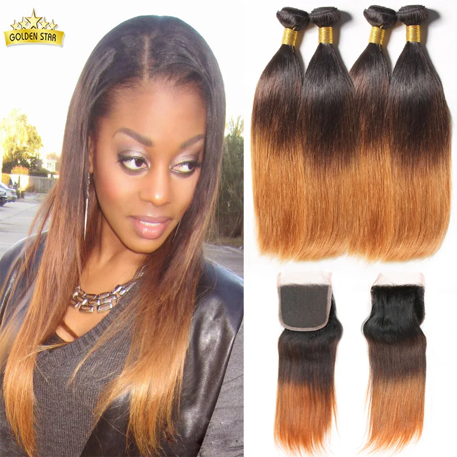 Brizilian Virgin Hair Straight 3 Bundles 3 Tone Ombre Brazilian Hair