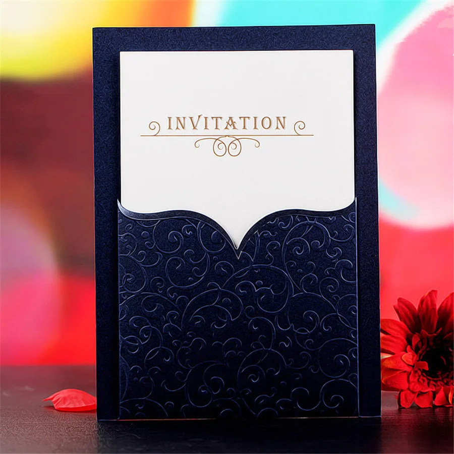 20pcs lot Blank Customized Invitation Cards Bow Tie130 180mm Business