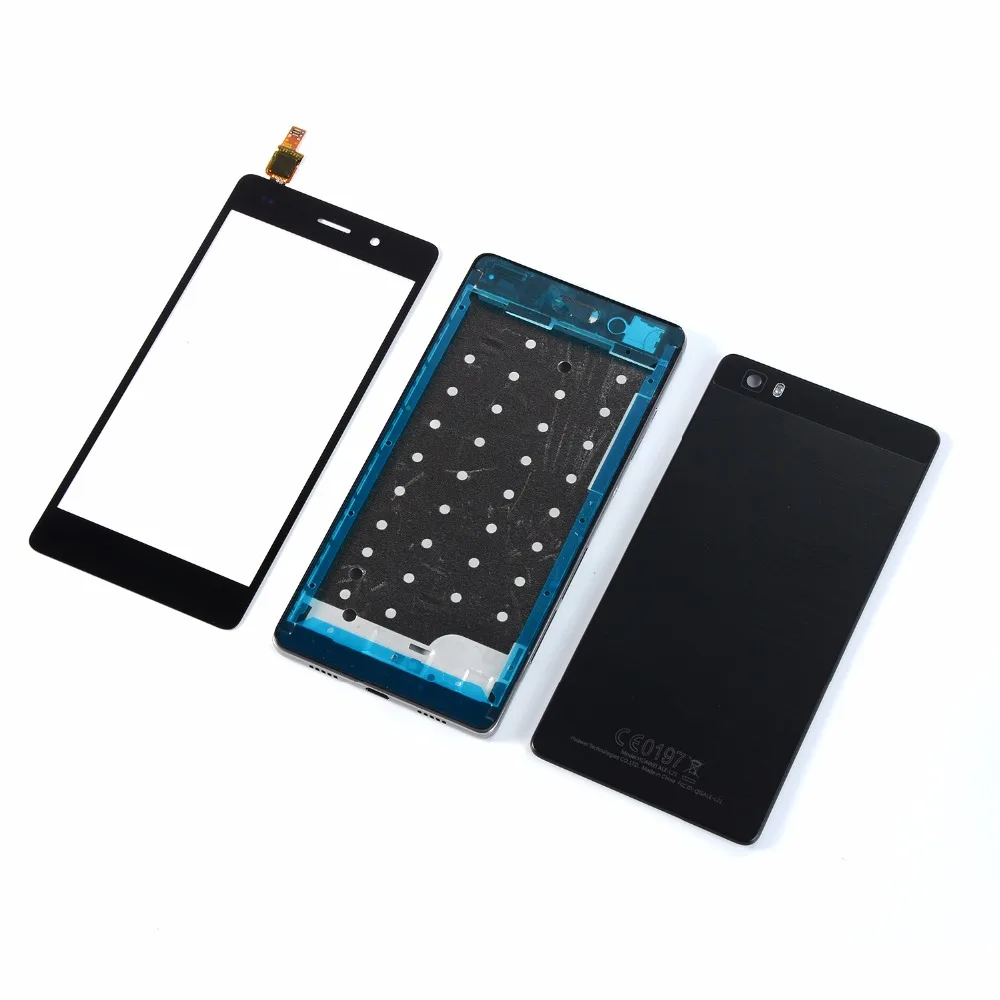 Cubierta de carcasa para Huawei P8 Lite, Marco medio LCD + cubierta trasera de batería ...