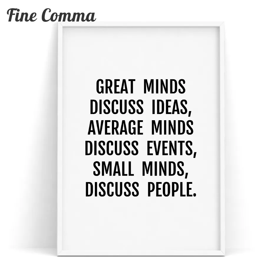 Great Minds Discuss Ideas Poster