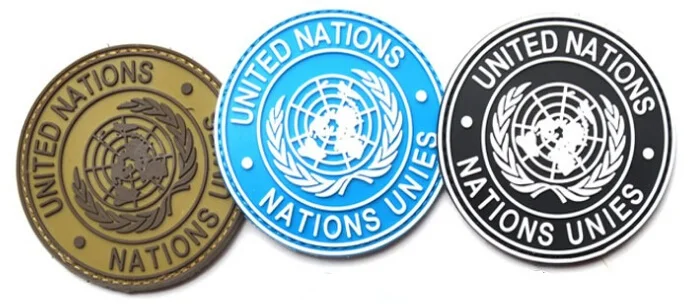 UNITED-NATIONS-NATIONS-UNIES-UN-Flag-Brassard-PVC-Round-Tactical-Patch ...