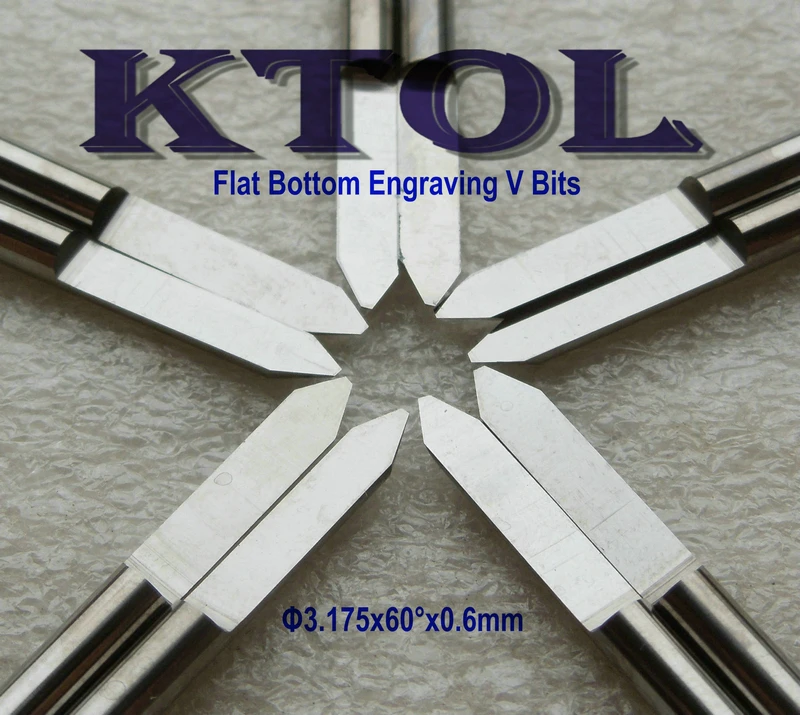 60 Degree 3.175x 0.6mm V Router Bit Tungsten Carbide Cutter,Precision ...