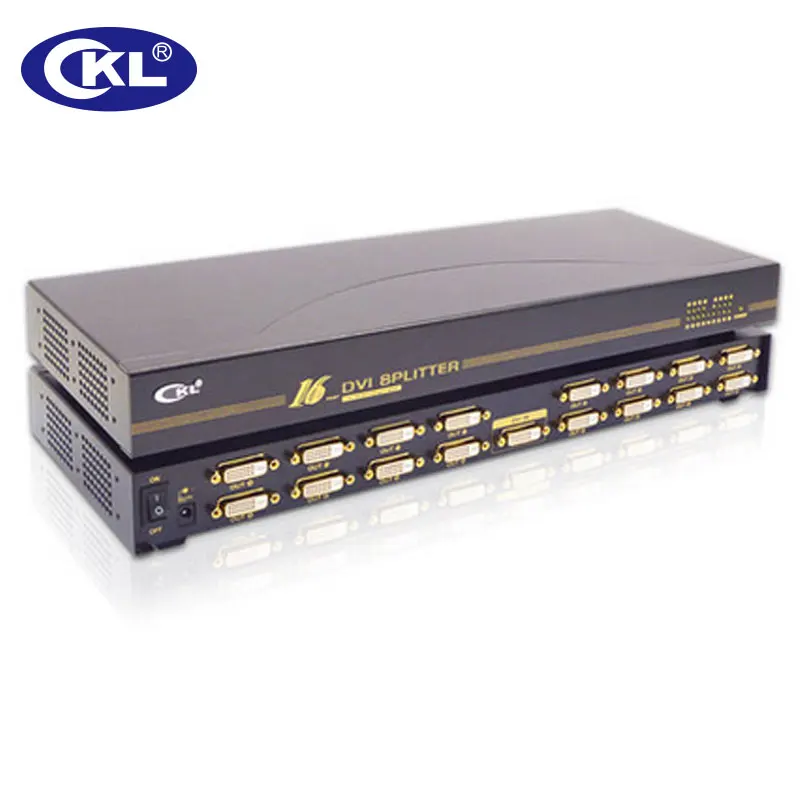 CKL High Quality 16 x 1 16 Port DVI Splitter box Support DDC DDC2 DDC2B ...