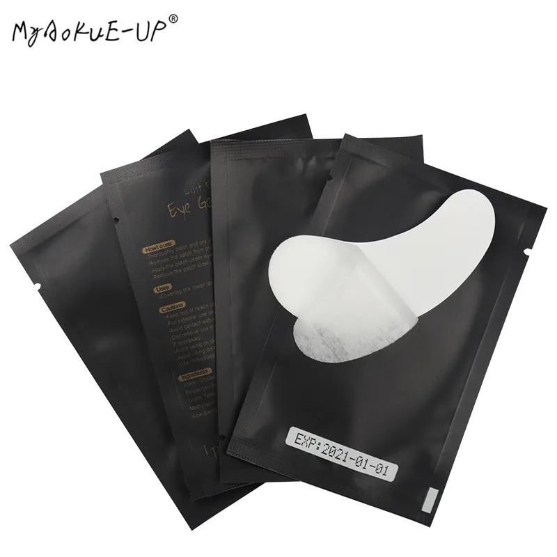 50 pairs Black Package Gel Eye Patches For Eyelash Extension Under Eye ...