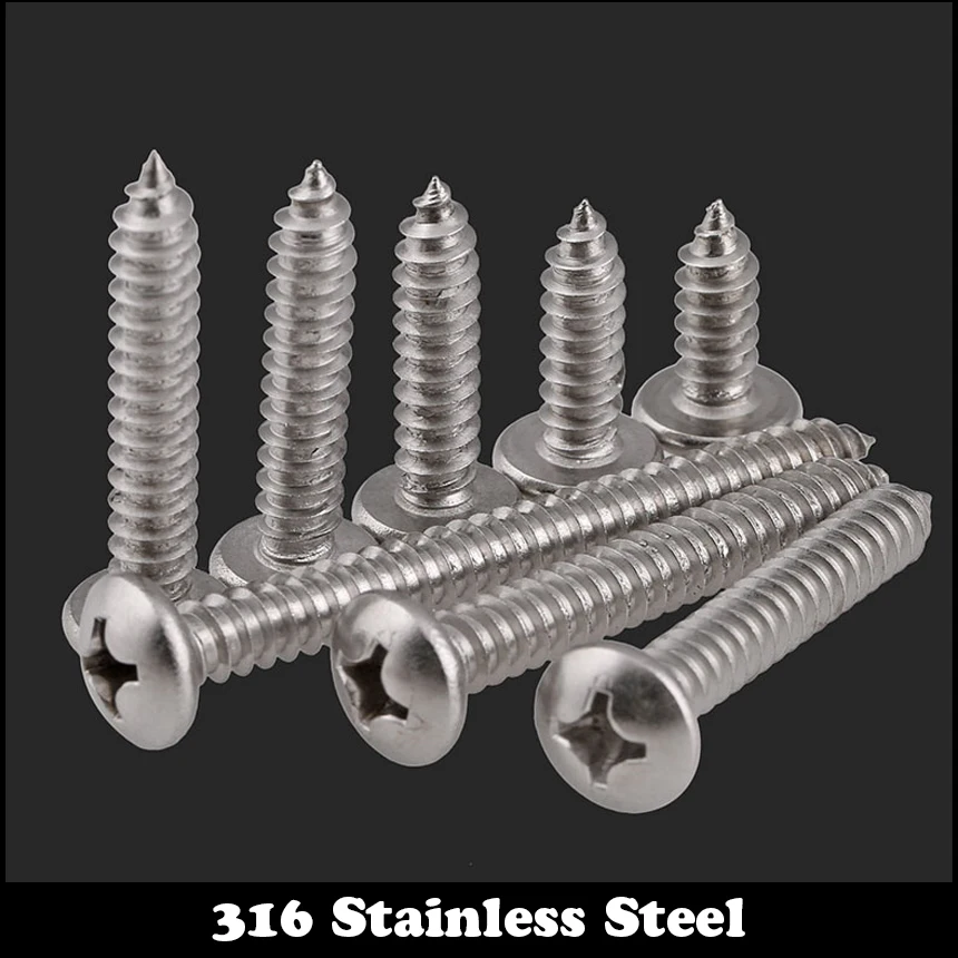 50pcs-M2-6-6mm-M2-6-6mm-M2-6X6-316-Stainless-Steel-SS-Cross-Recessed ...