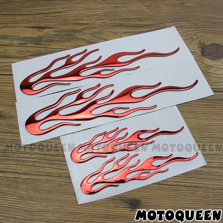 3D Flame Fire Auto Motorfiets Tank pad Stickers Embleem Kuip Decals ...