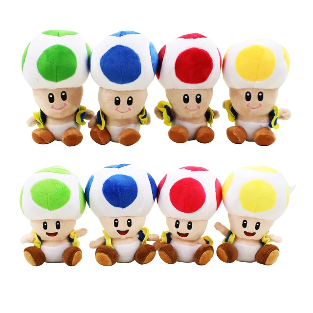 16cm 8styles Super Mario Mushrooms Toad Plush Toys Animal Soft Stuffed ...