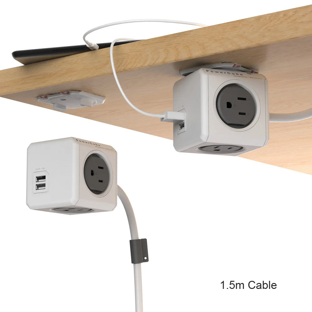 1 Piece Allocacoc Mini Wall Socket Convenient Extended Powercube Socket ...