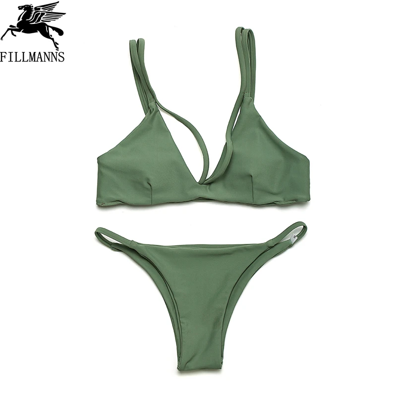 bikinis women Swimsuit Micro Bikini Set Bathing Suits With Halter Strap ...