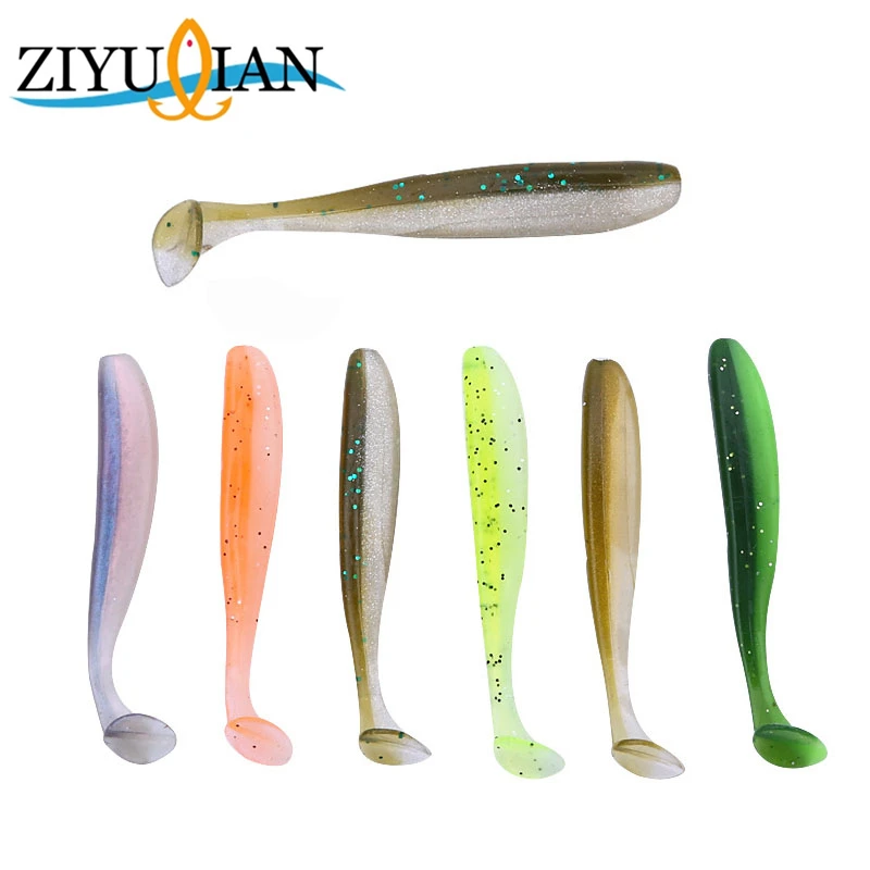10Pcs Soft Bait Fishing Lures 60mm 1.4g 6 Colors Silicone Artificial ...
