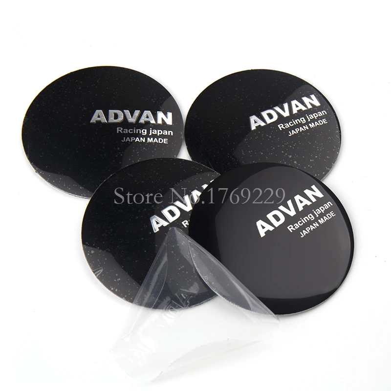 Car Styling 4x 56.5mm ADVAN Racing Sticker Badge Wheel Center Hub Cap ...