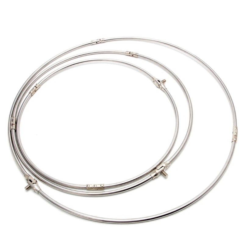 3 Sizes Stainless Steel Fishing Folding Net Brail Head Round Dipnet ...