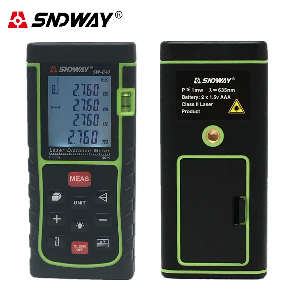 Купить sndway sw-e40 rz40 131 футов лазерный дальномер 40 м дальномер ...