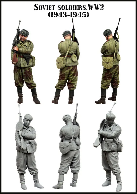 Scale Models 1/ 35 Soviet soldier WW2. soldier figure Historical WWII ...