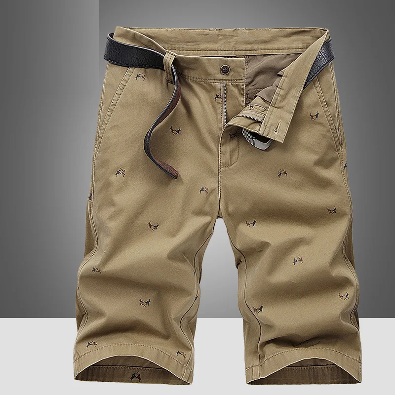 IFRICH Short Pants Male Simple Style Casual Print Shorts Hot Sale Solid ...