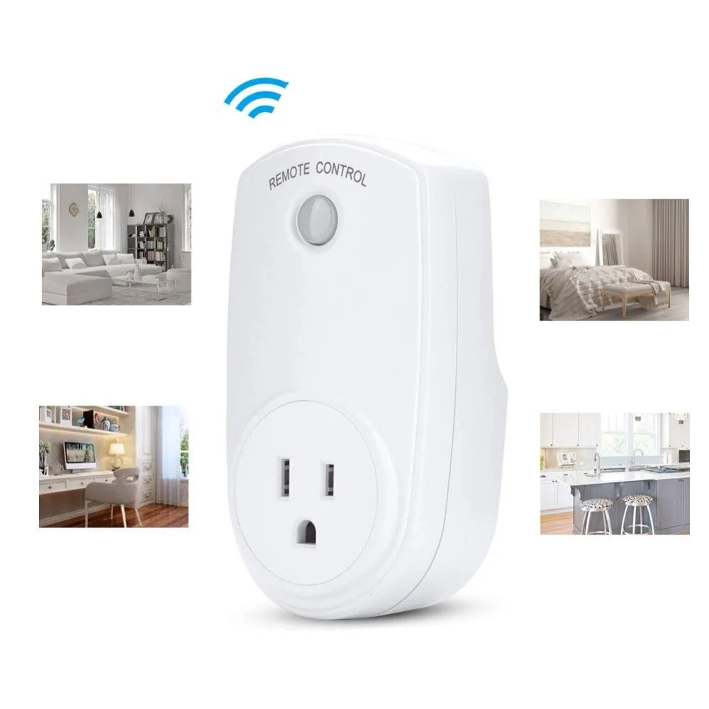 Universal Remote control socket 220VUS Outlet 433.92mhz RF Emitter ...