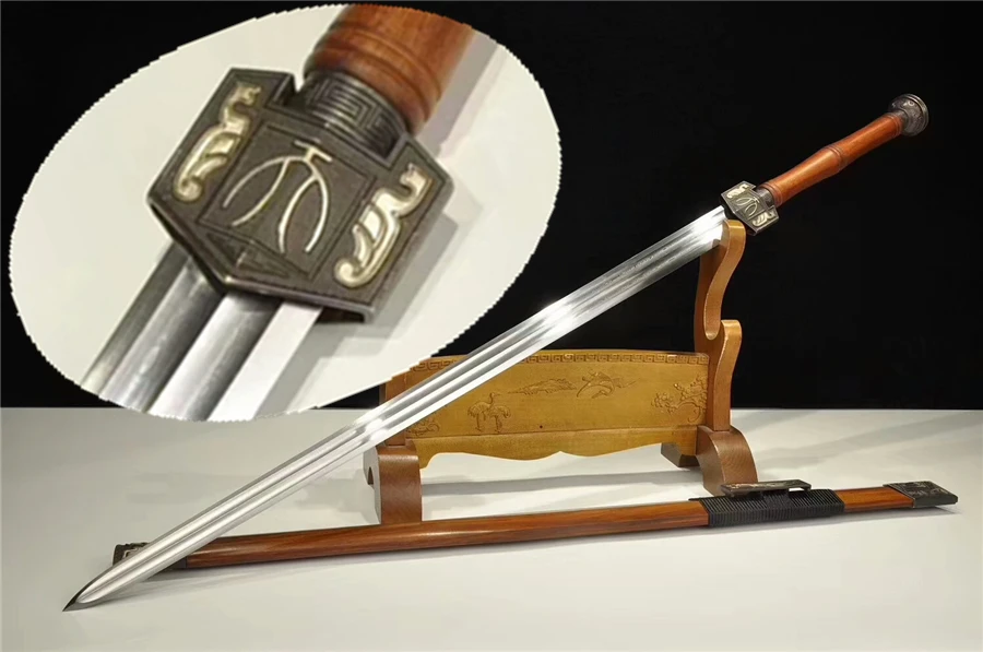 Espada ancha hecha a mano, espada DaDao afilada fuerte, hoja de acero ...