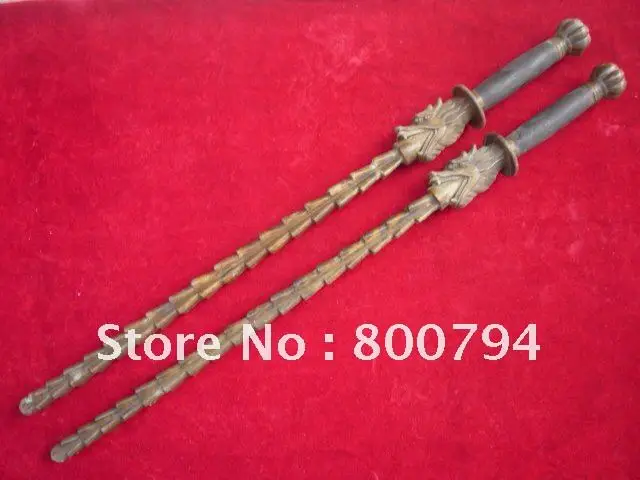 Collectable Qing Dynasty's weapon, Eighteen weapons of copper dragon ...