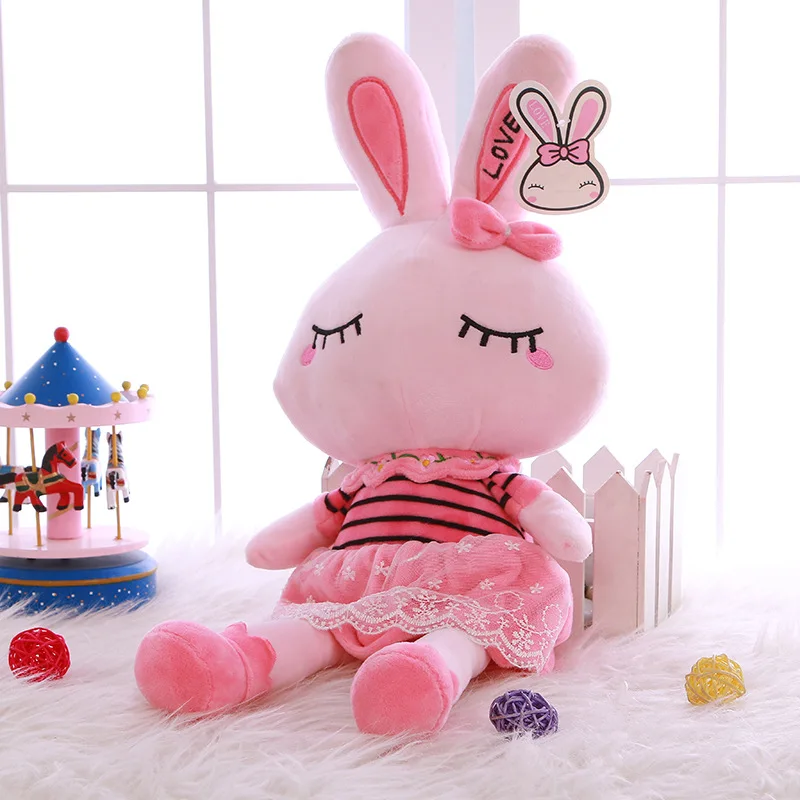 50CM One Piece Free Shipping Cute Love Bunny With Small Dress Plush Toy ...
