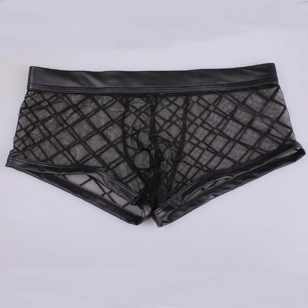 New-Sexy-Men-Mesh-Diamond-Transparent-Boxers-See-Through-Breathable ...