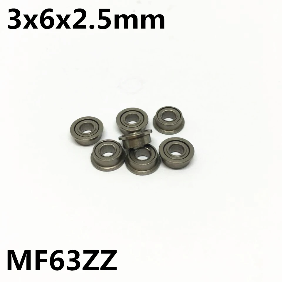 50 adet MF63ZZ 3x6x2.5mm Flanşlı Rulmanlar Sabit Bilyalı Rulman Yüksek ...